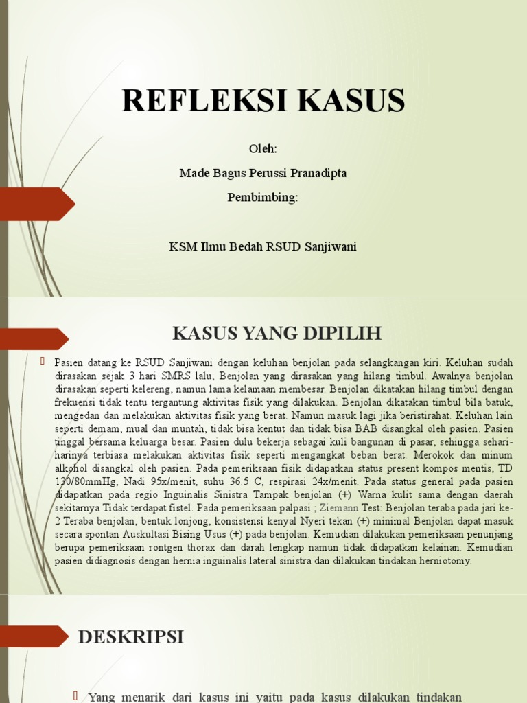 Refleksi Kasus Hernia | PDF