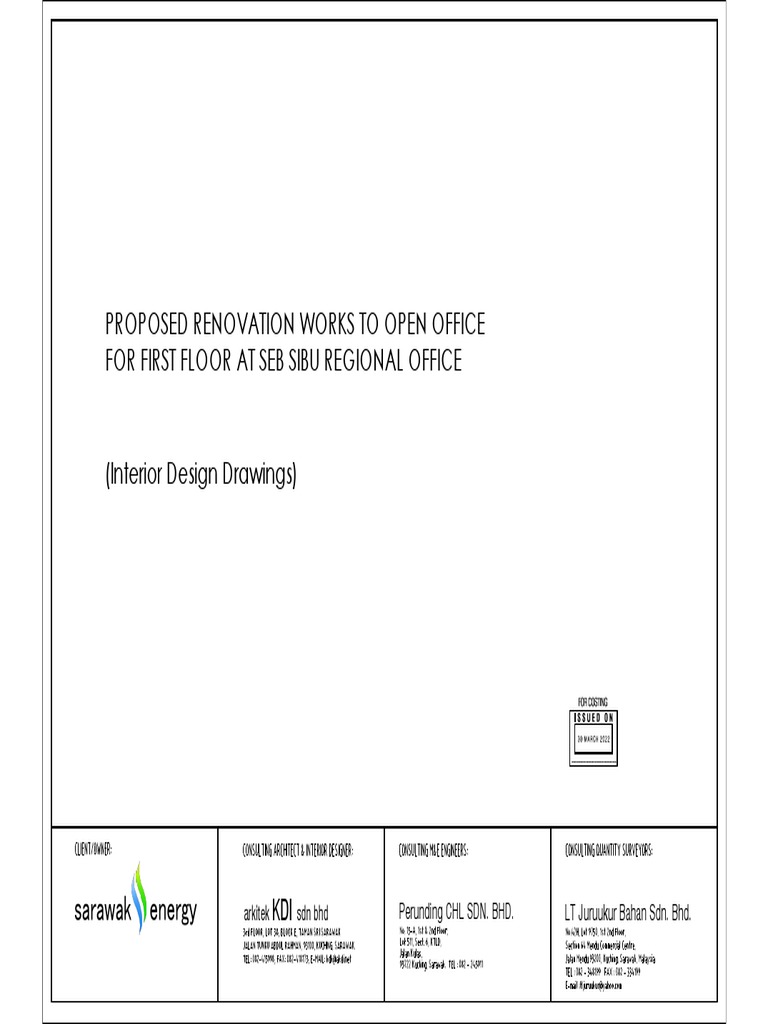 SEB Sibu Office Renovation Proposal | PDF | Tile | Architectural Elements