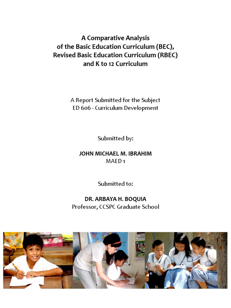 Comparing BEC, RBEC and K-12 Curricula | PDF | Educational Assessment ...
