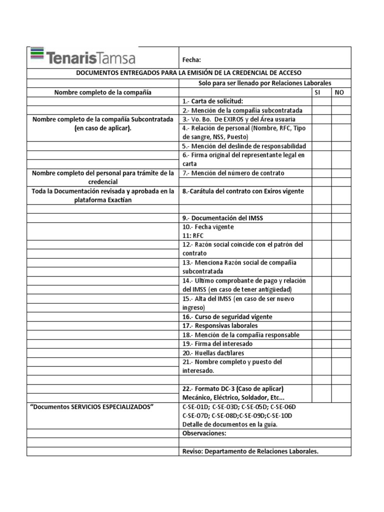 Check List Varios PDF | PDF
