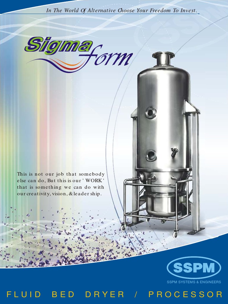 Sigma: Fluid BED Dryer / Processor | PDF | Mechanical Engineering ...