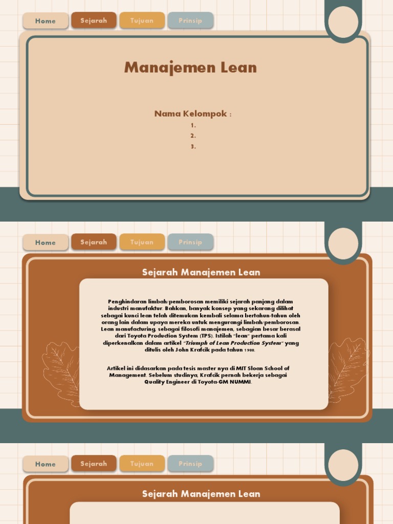 Manajemen Lean | PDF | Karier & Perkembangan | Bisnis