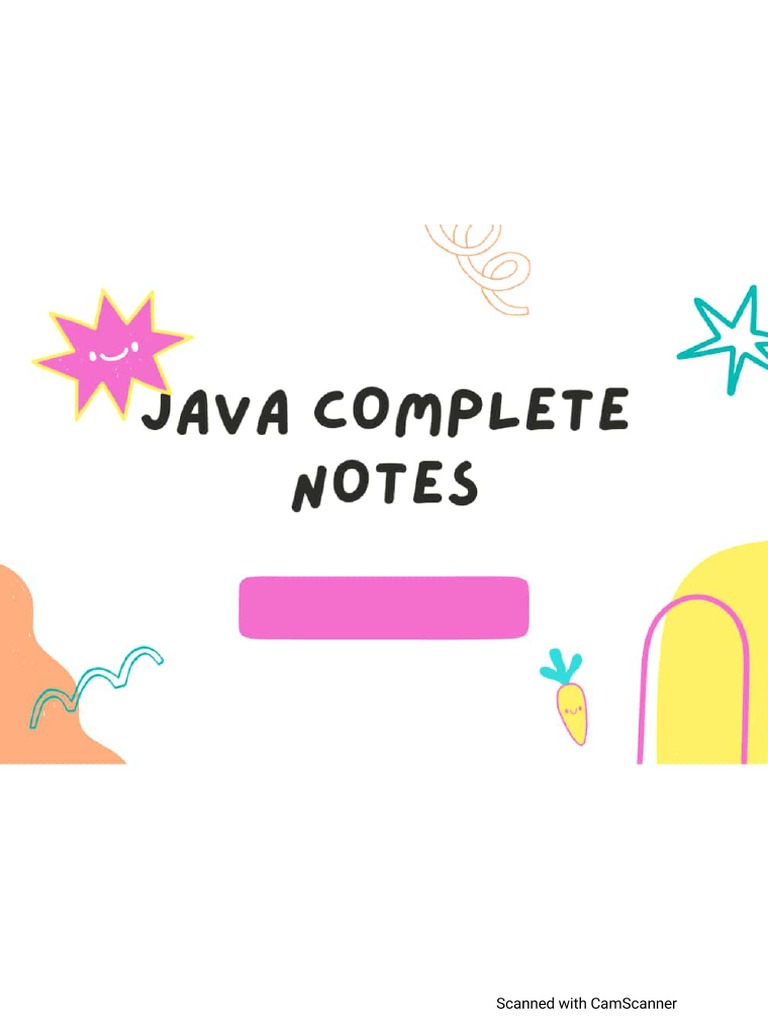 Java Complete Notes | PDF