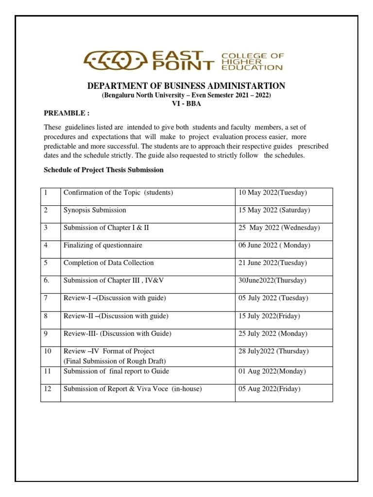 BBA Guideline For The Project Report Updated - July-2022 | PDF ...