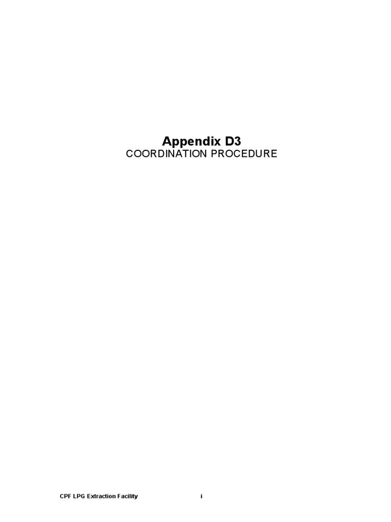 Appendix d3 - Coordination Procedure | PDF | Specification (Technical ...