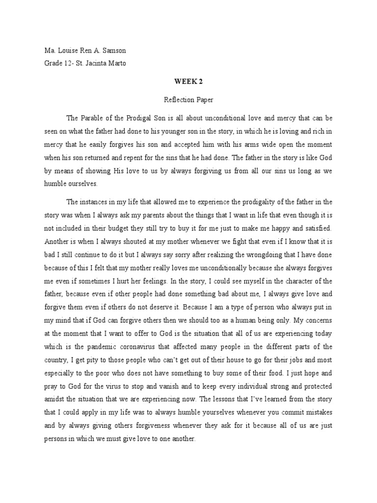 Reflection - Religion | Download Free PDF | Lent | Forgiveness