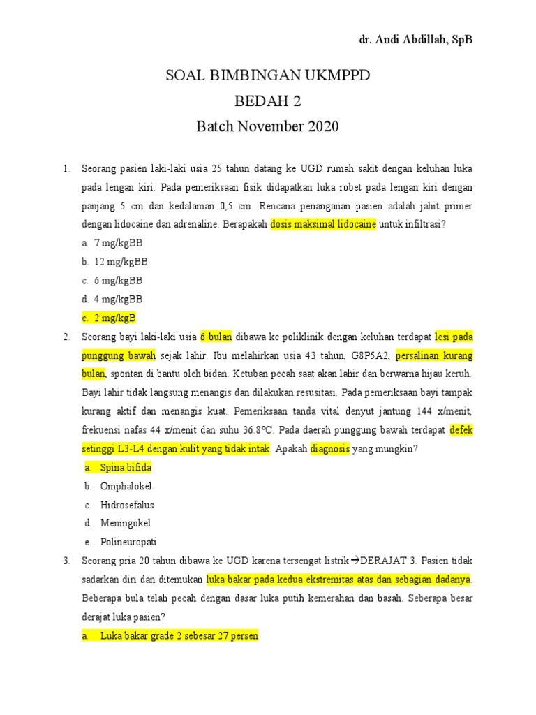 Pakar Bedah Andi 2020 | PDF