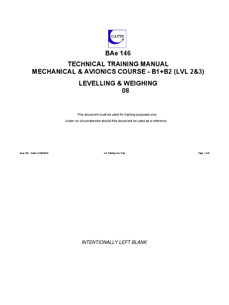Precisely Leveling the BAe 146: Procedures for Normal Operations and ...