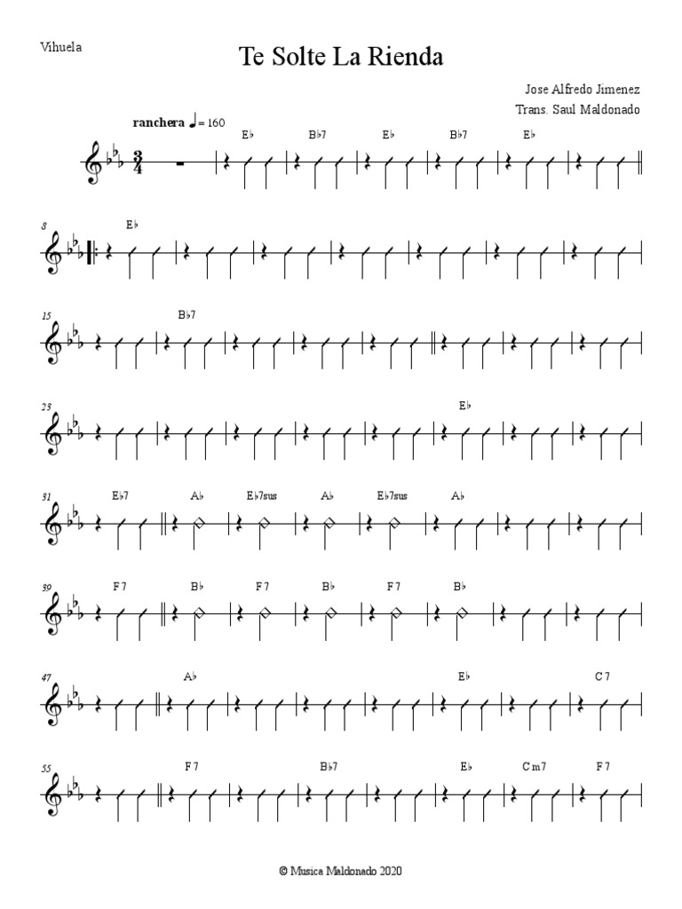 Te Solte La Rienda - Vihuela | PDF