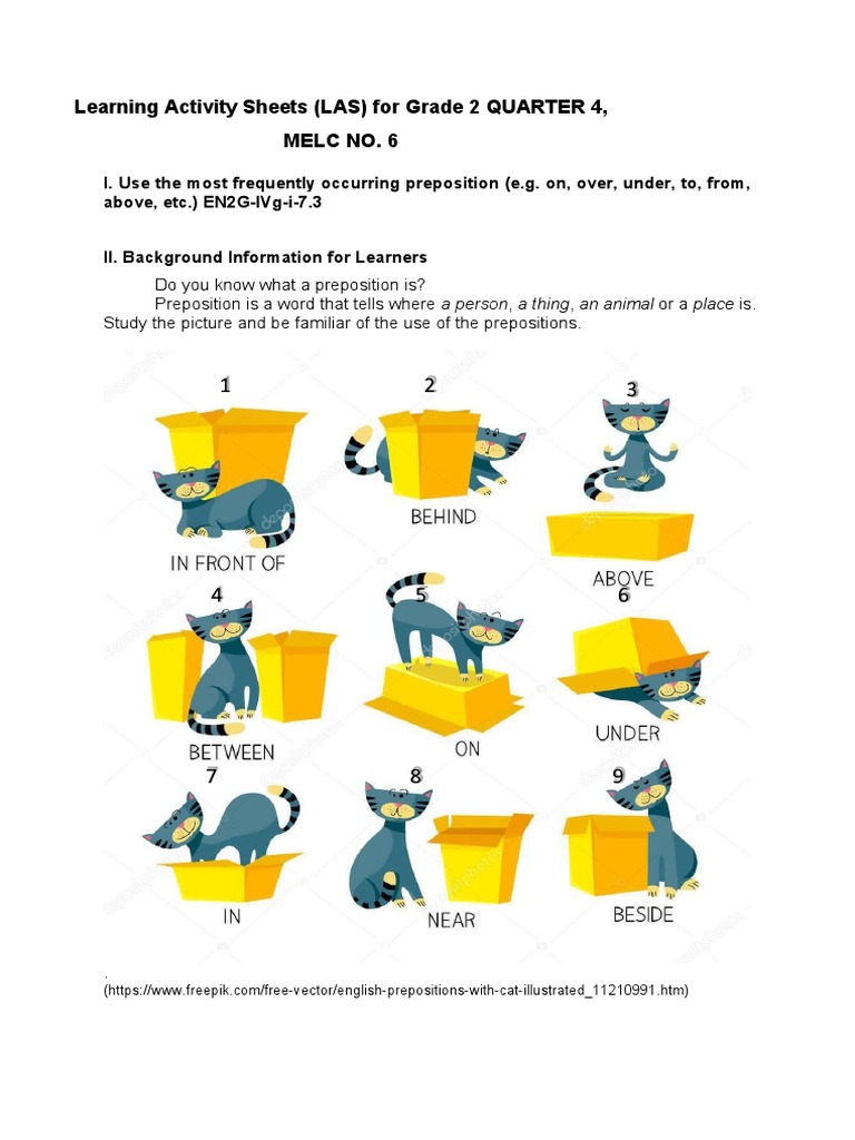 Learning Activity Sheets (LAS) For Grade 2 QUARTER 4, Melc No. 6 | PDF ...