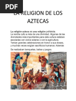 Infografia de La Civilizacion Azteca | PDF | Escultura | Religión y ...