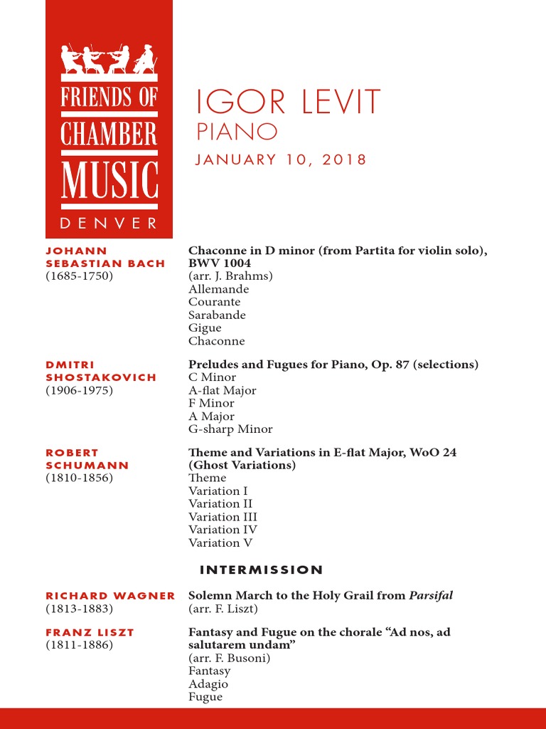 Igor Levit: Piano | PDF | Robert Schumann | Johannes Brahms