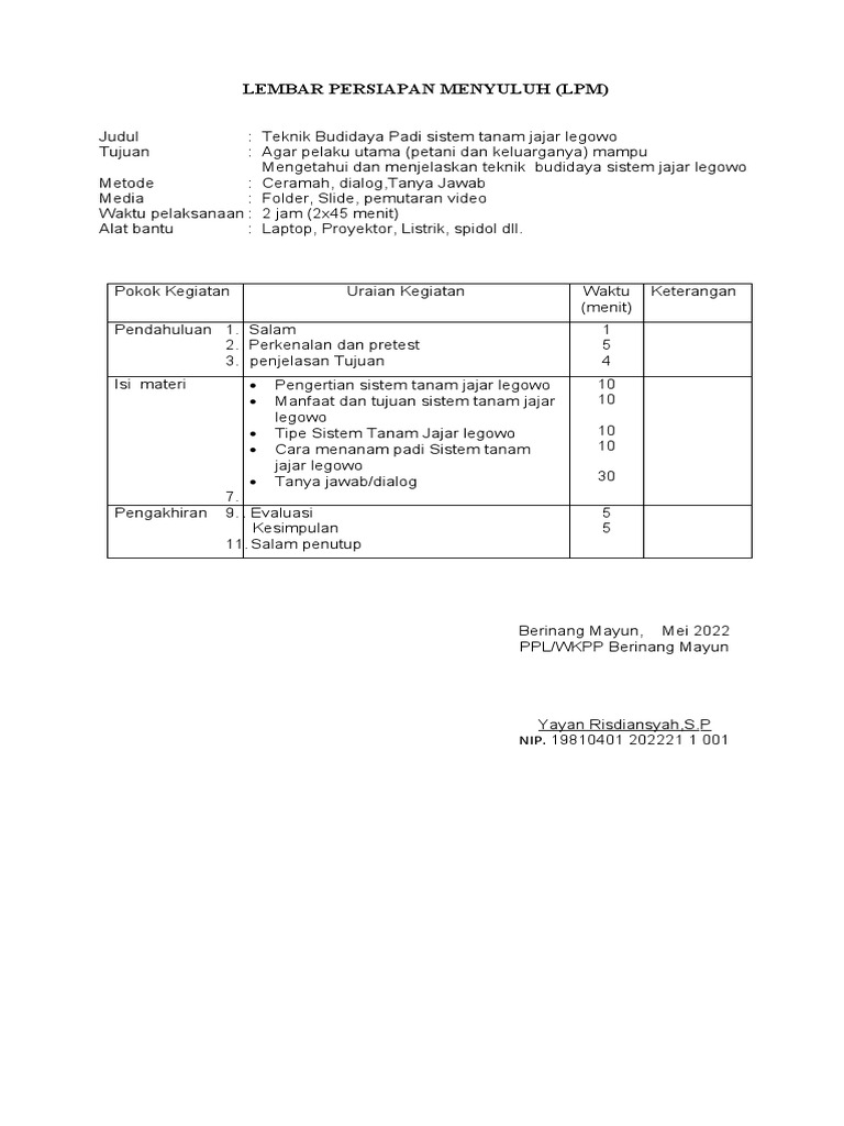 LPM SINOPSIS Tugas Mandiri Sistem Jarwo | PDF