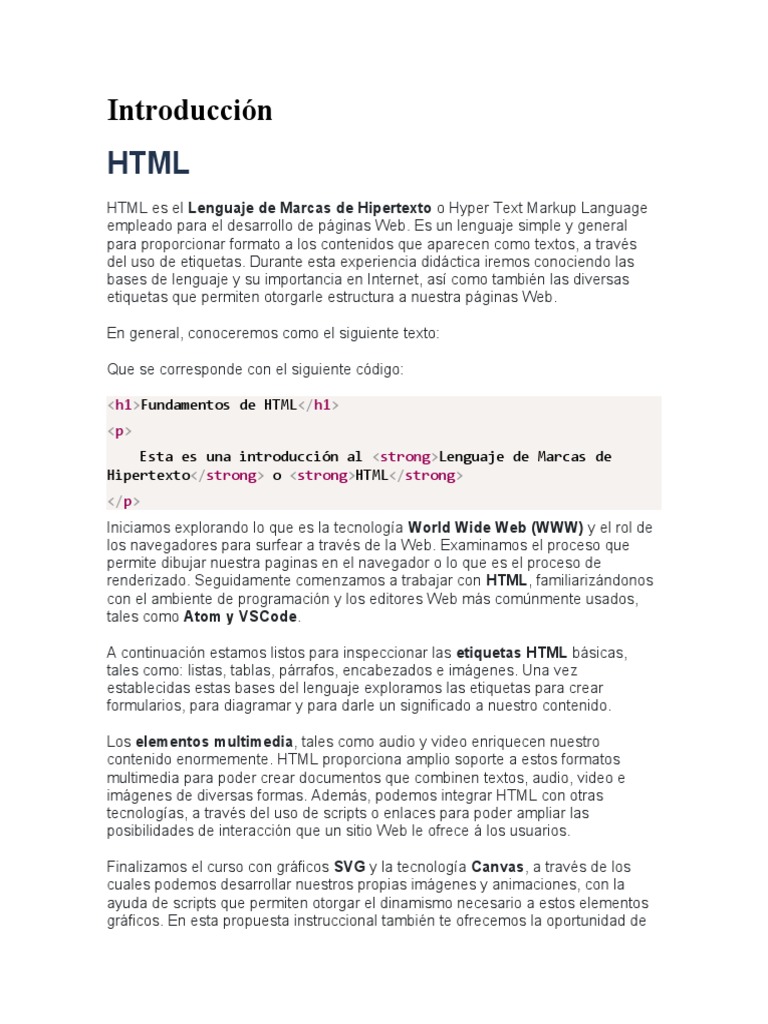 Leccion 1 Introduccion HTML | PDF | Red mundial | Internet y web
