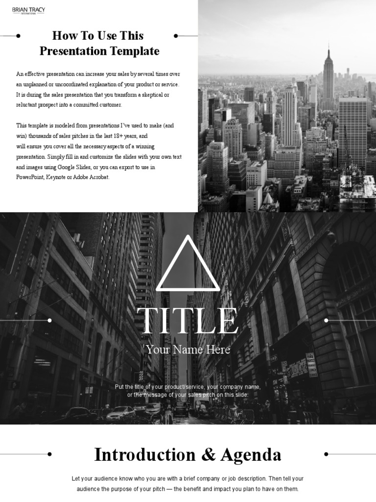 Brian Tracy Ultimate Sales Presentation Template Pdf Prices