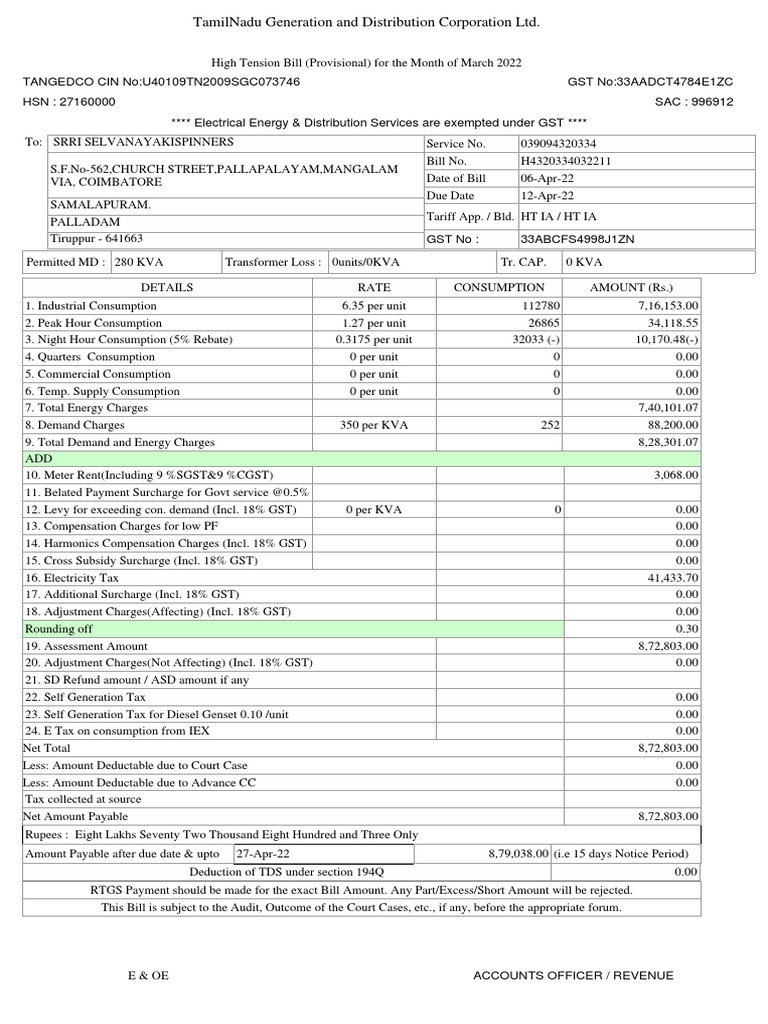 March HT Bill 22-23 | PDF | Value Added Tax | Taxes