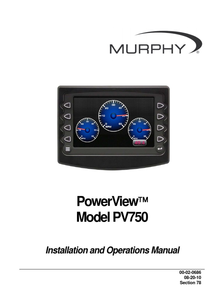 Powerview Model Pv750: Installation and Operations Manual | PDF | Menu ...