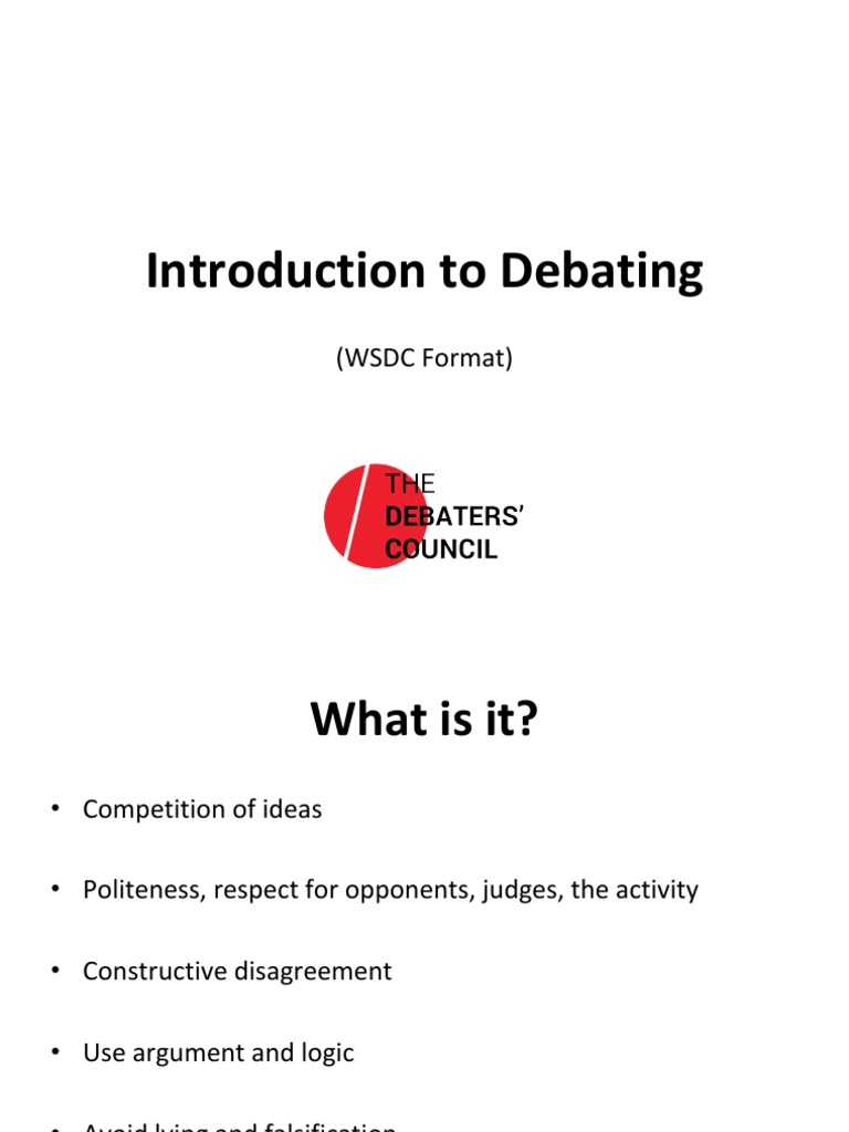Guide To WSDC Format | PDF | Argument | Truth