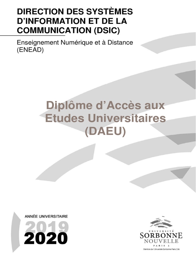 DAEU à Distance à la Sorbonne Nouvelle | PDF | Géographie | Globalisation