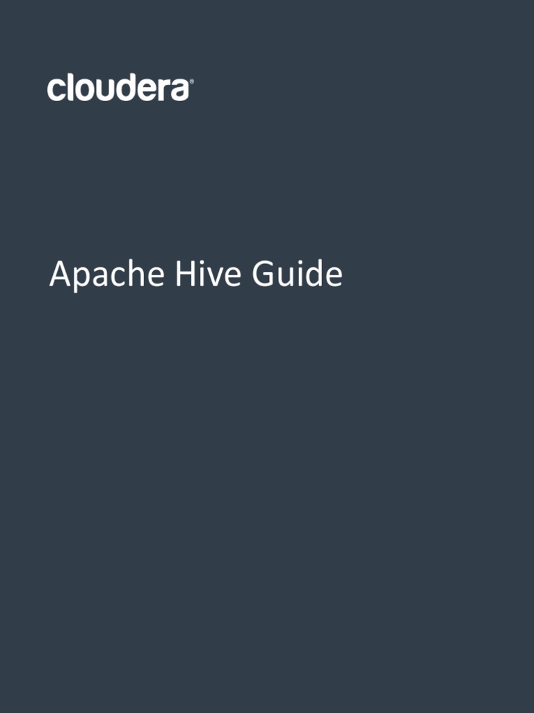 Cloudera Hive | PDF | Data | License