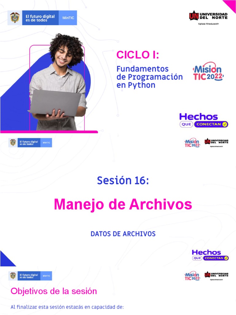 Python Sesión 6-2022 | PDF | Archivo de computadora | Python (lenguaje de programación)