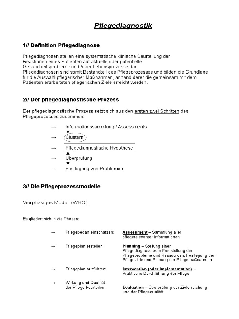Skript Pflegediagnosen | PDF