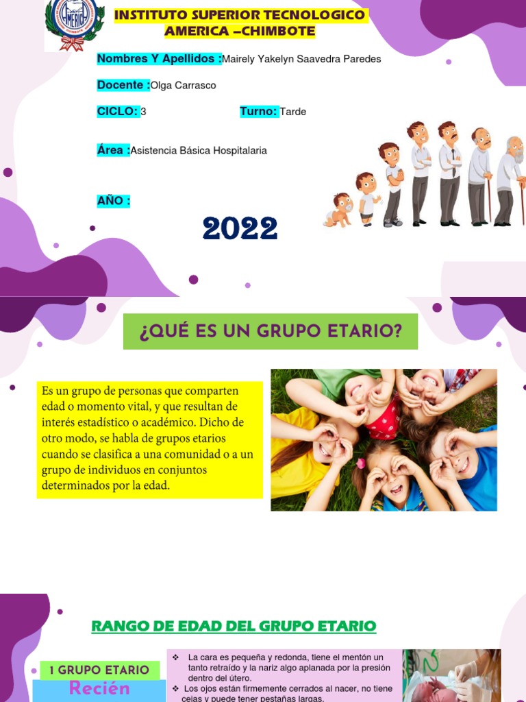 Exposicion 2 (Grupo Etario) | PDF | Adultos | Adolescencia