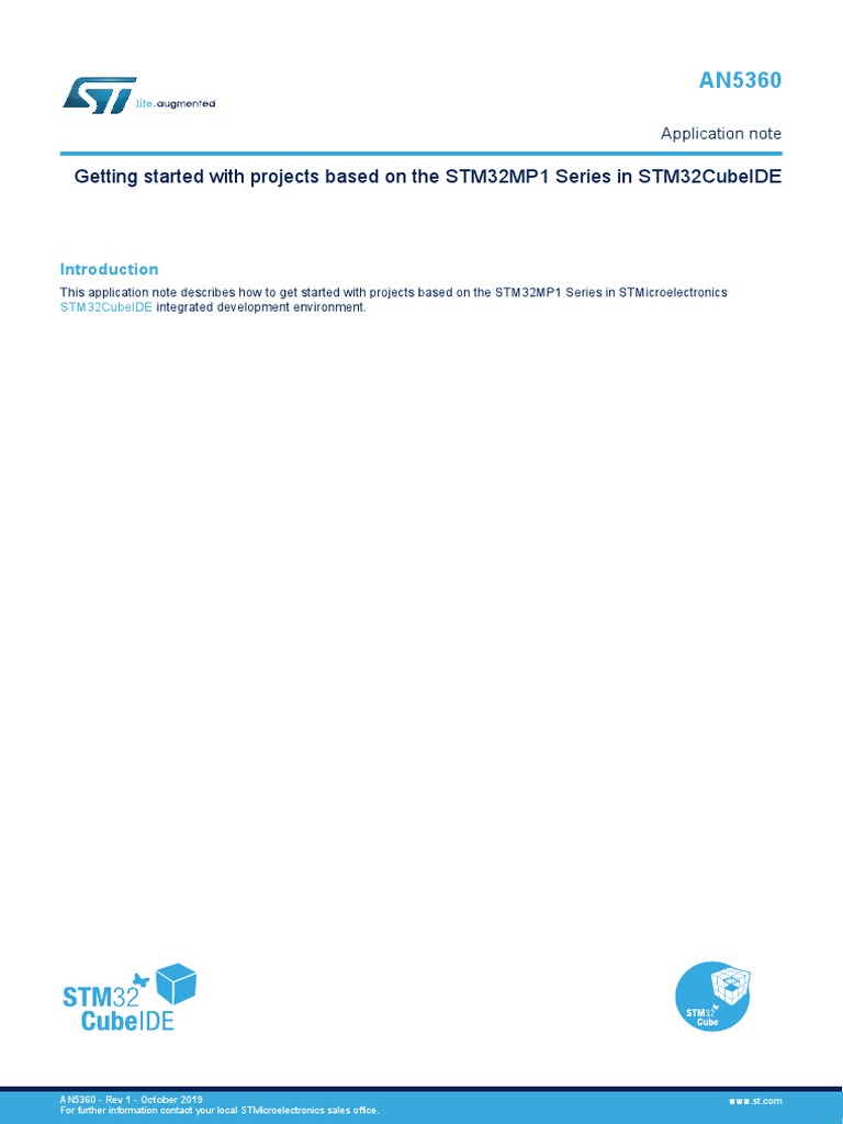 An5360 Getting Started With Projects Based On The stm32mp1 Series in Stm32cubeide ...