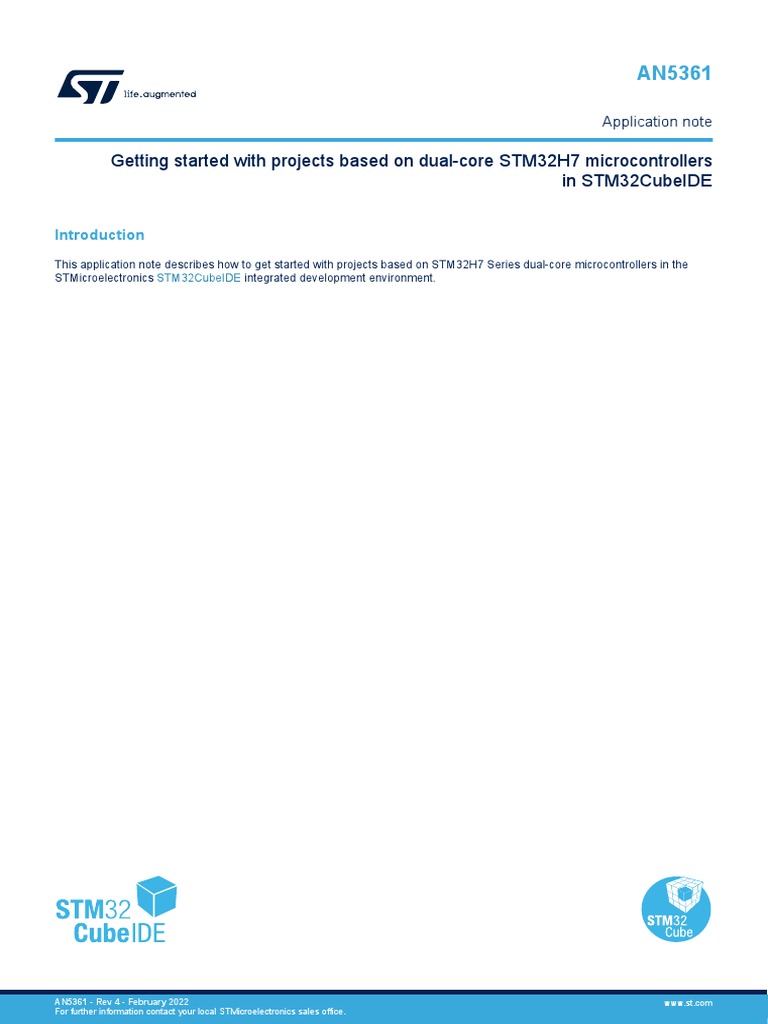 Getting Started With Projects Based On Dual-Core Stm32H7 ...