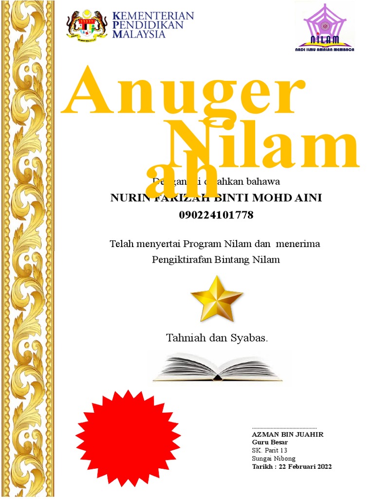 Sijil Nilam 2022 | PDF