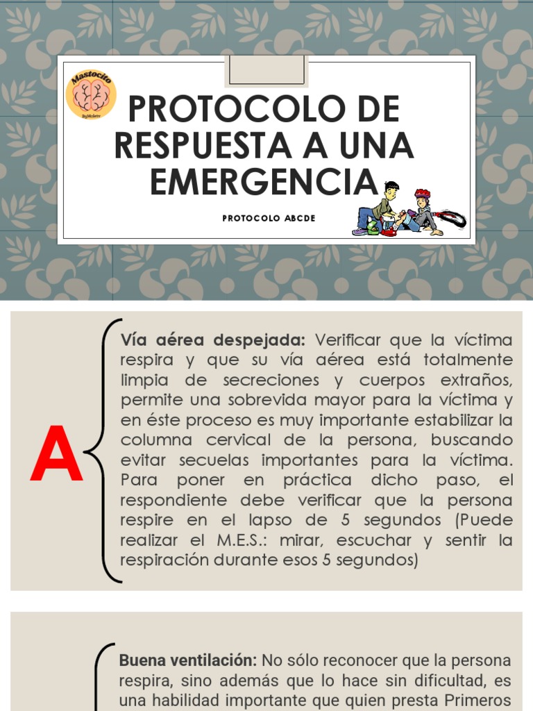 Protocolo ABCDE emergencias | PDF | Lesión | Medicina CLINICA