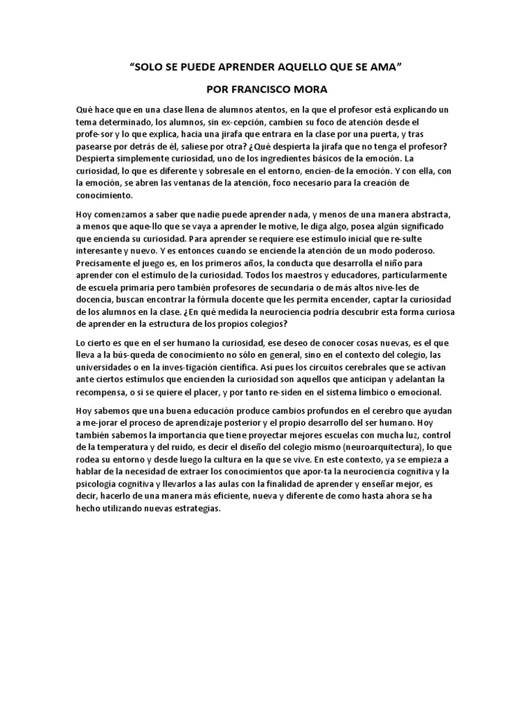 Aprender con emoción: cómo la neurociencia puede ayudar a despertar la curiosidad en el aula ...