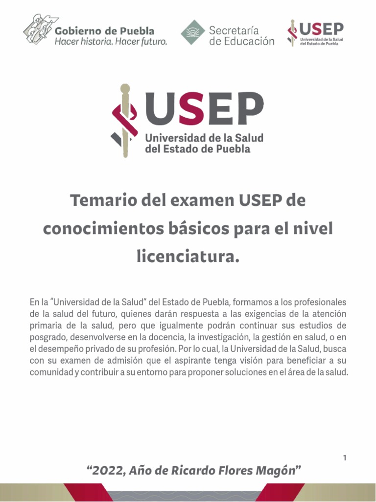 Examen USEP conocimientos básicos licenciatura | PDF | Química | Importar