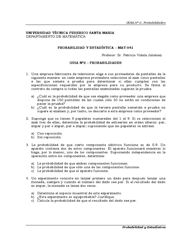 Xdoc - MX Guia 2 | PDF | Probabilidad | Science