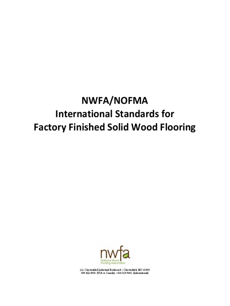 NWFA NOFMA Factory Finished Standards Updated2019 | PDF | Flooring ...