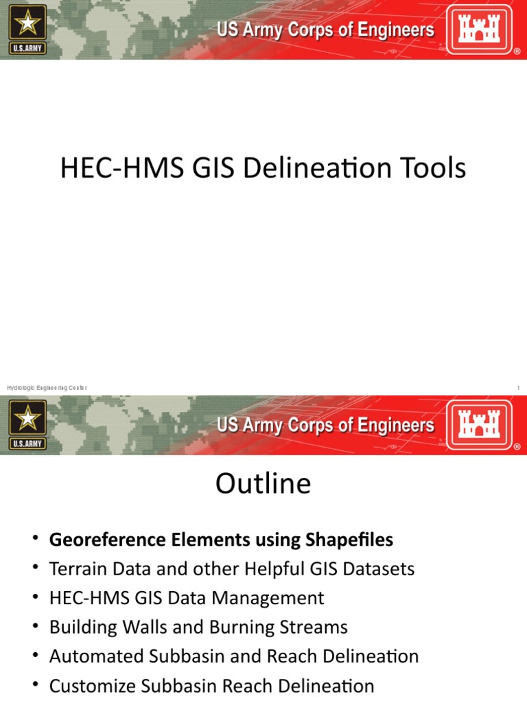 HEC-HMS GIS Delineation Techniques | PDF | Geographic Information ...