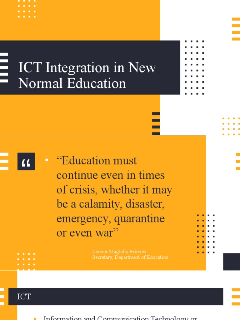 ICT Integration in New Normal Education | PDF | Educational Technology ...