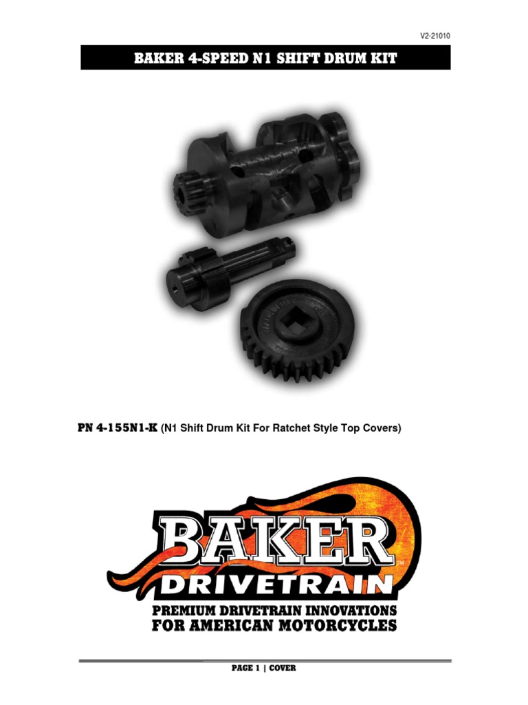 Baker 4-Speed N1 Shift Drum Kit: Baker Cruise Drive Top Cover | PDF ...