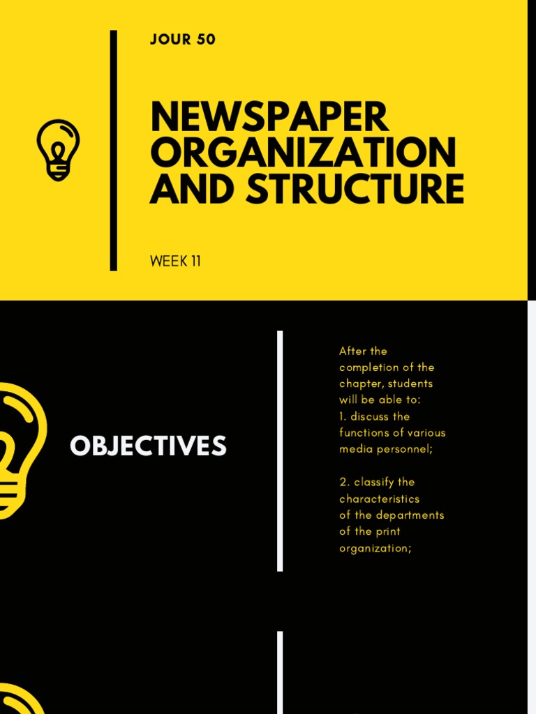 Newspaper Organization Structure | PDF | Newspapers | Editing
