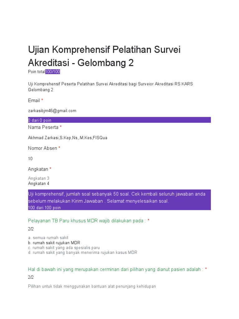 Uji Kompre 2 - Akhmad Zarkasi | PDF