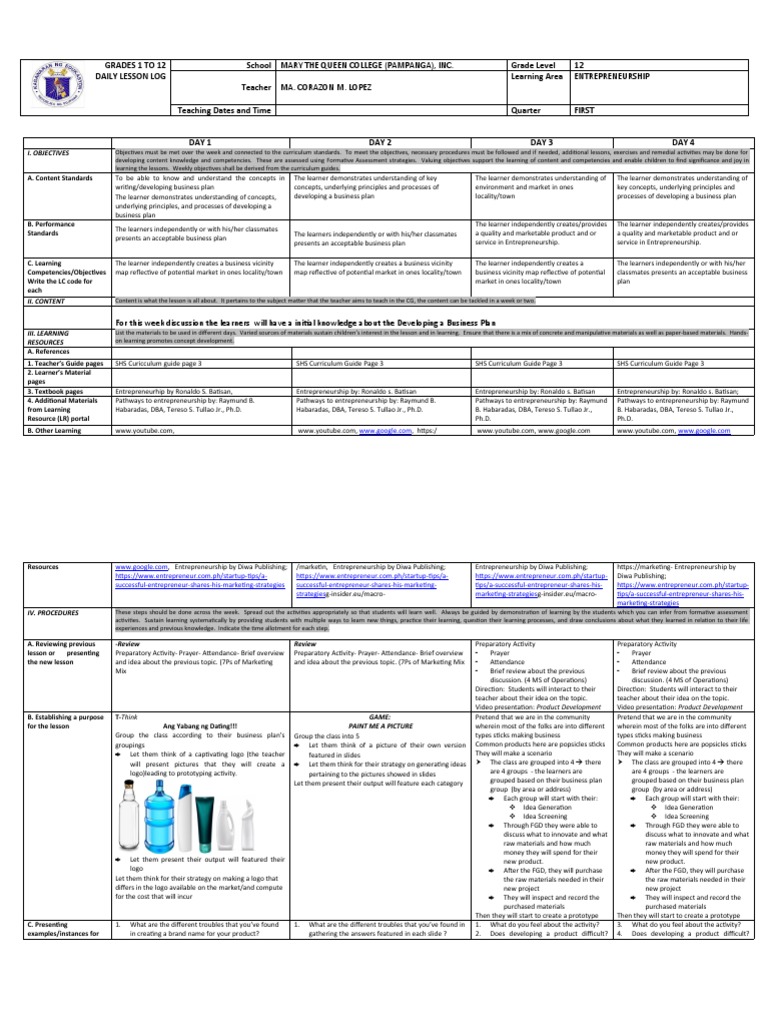 Week 7-8 - Applied Entrep | PDF | Learning | Curriculum