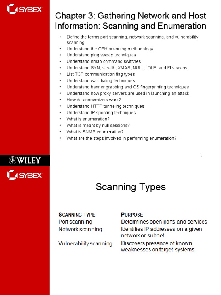CEH Slides - Chapter 3 | PDF | Transmission Control Protocol | Port (Computer Networking)