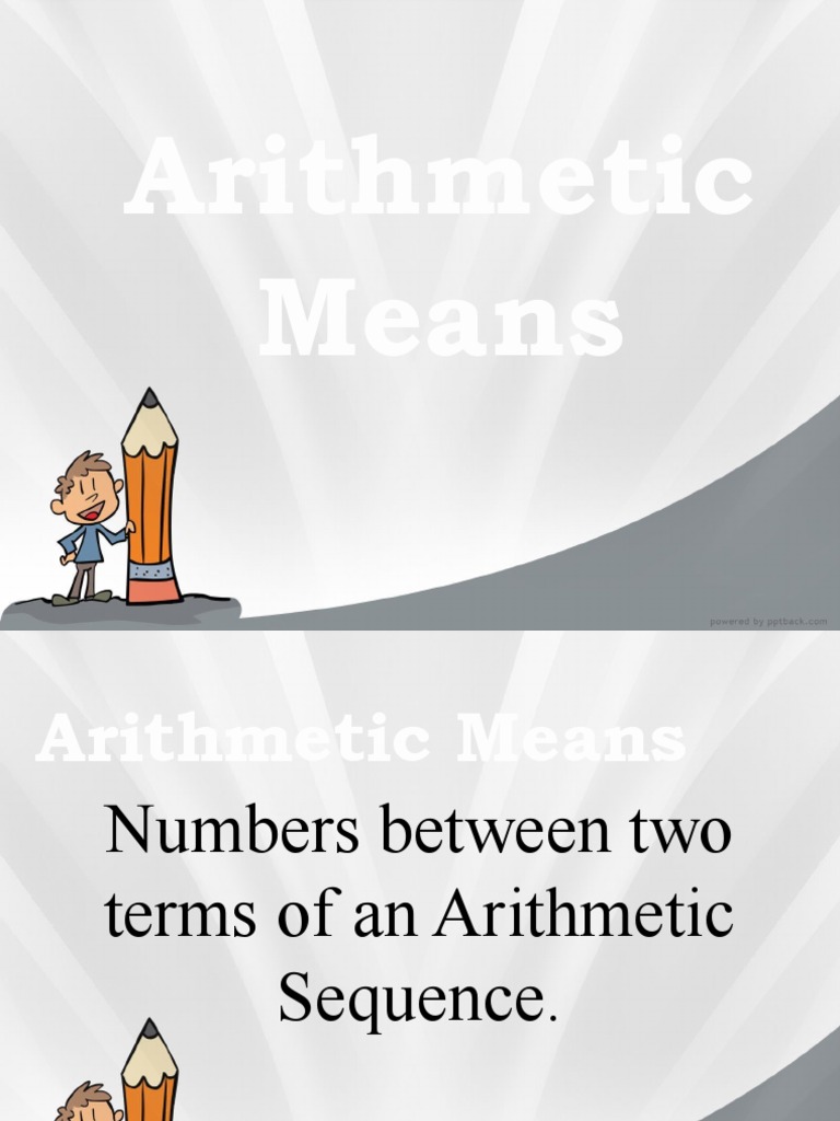 Arithmetic Means in Sequences Explained | PDF