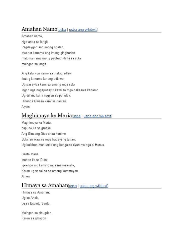 Prayer Bisaya | PDF