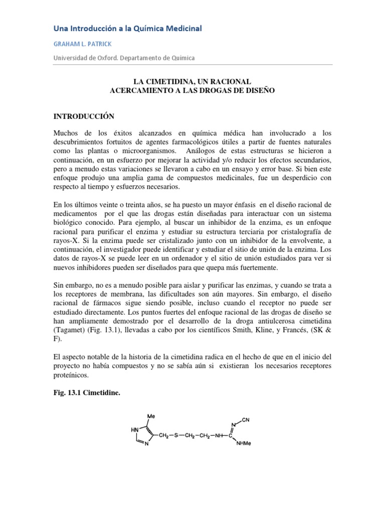 La Cimetidina | PDF | Enlace químico | Constante de disociación ácida