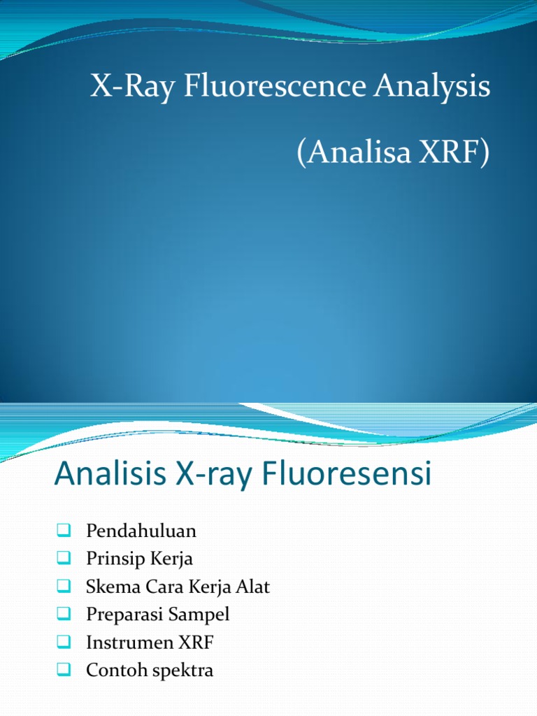 BAb 4 Teknik XRF | PDF | Sains & Matematika