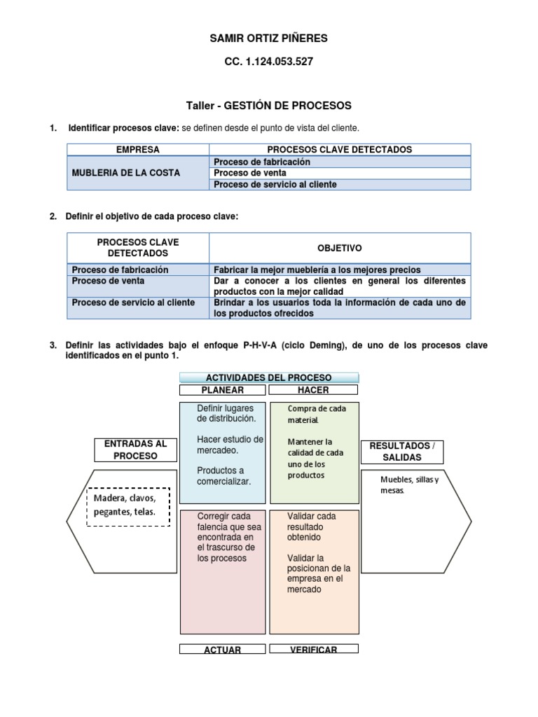 Formato Gestion Procesos | PDF | Calidad (comercial) | Marketing
