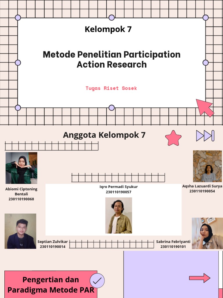 Kelompok 7 - Tugas Riset Sosek - Metode PAR | PDF