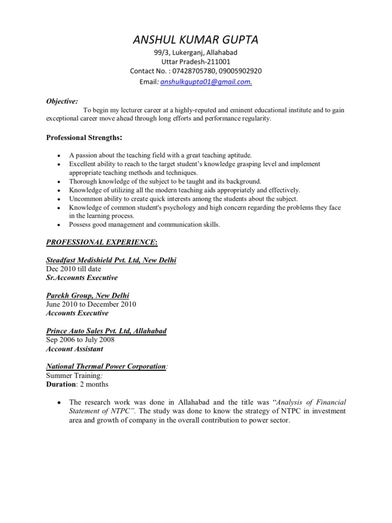 Anshul Mba | PDF | Career & Growth