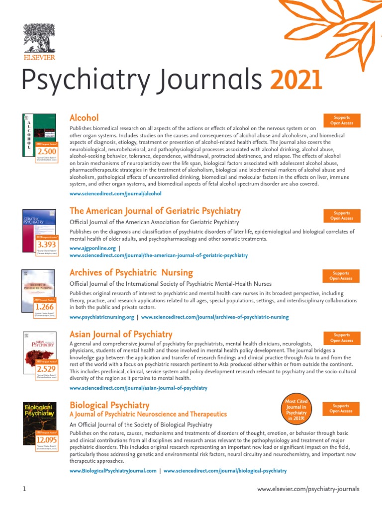 Psychiatry Journal Catalog | PDF | Psychiatry | Mental Disorder